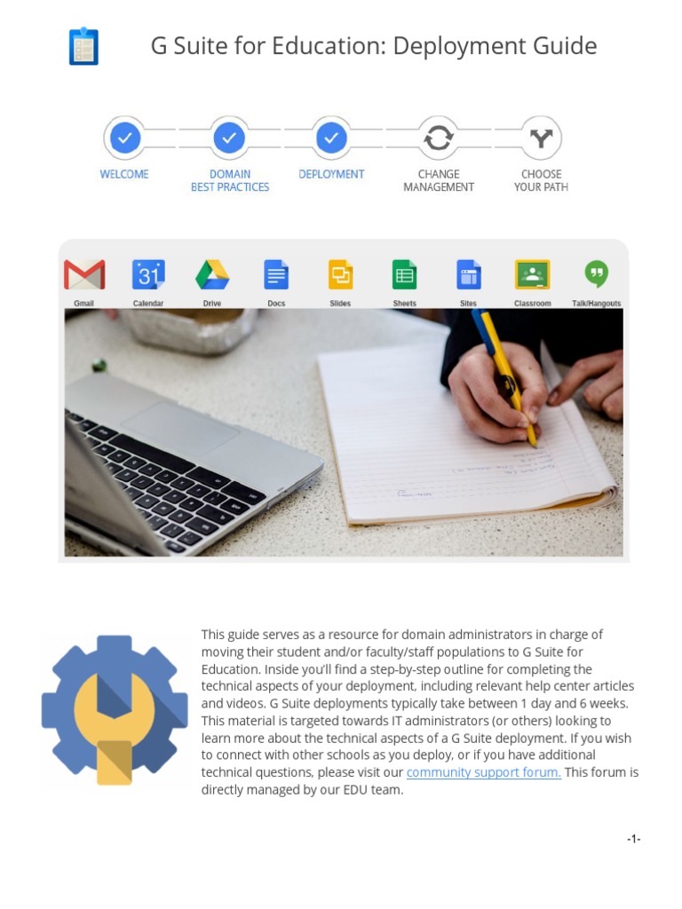 G Suite For Education: Deployment Guide: Community Support Forum. | PDF ...