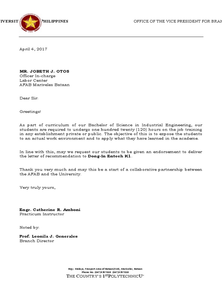 Student Gate Pass Request Letter | PDF