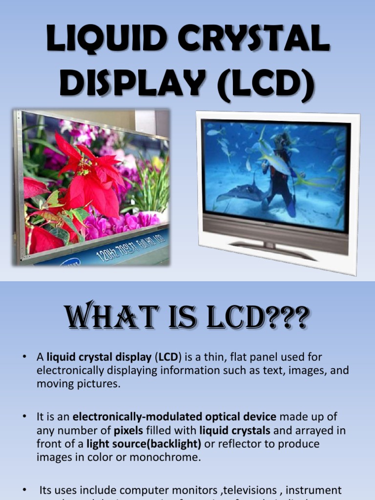 Liquid Crystal Display (LCD) | PDF | Liquid Crystal Display | Computer ...