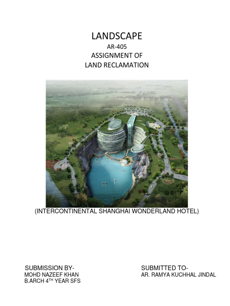 Landscape: Assignment of Land Reclamation | PDF | Quarry | Economic Sectors
