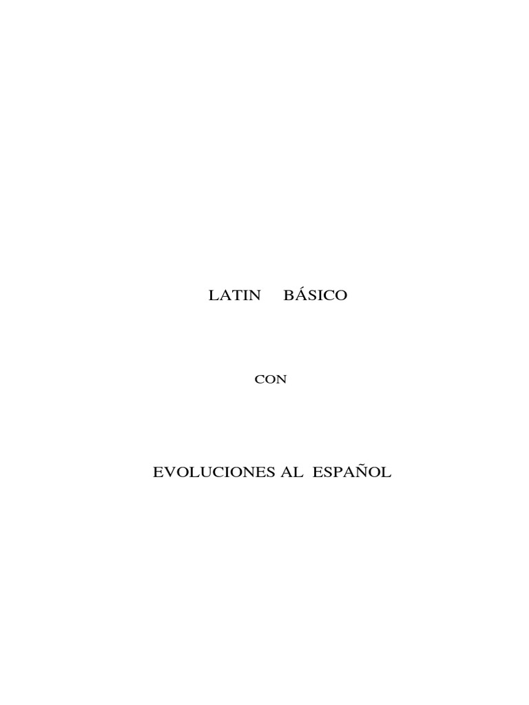 Latín Básico | PDF | latín | Semántica
