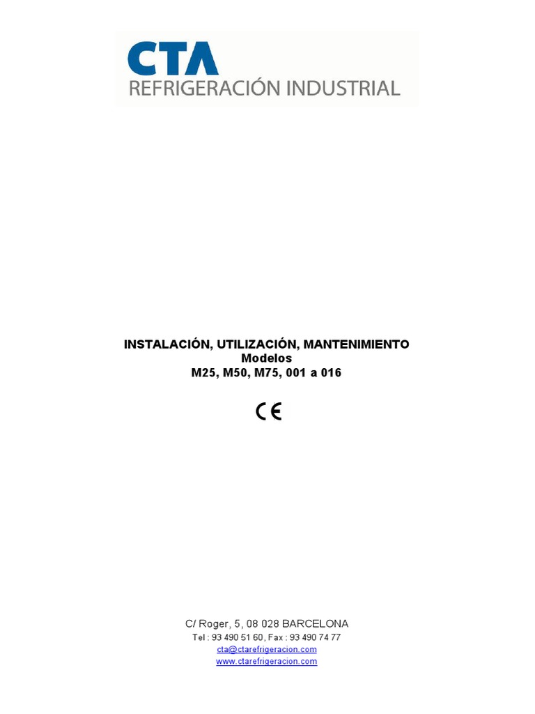 Manual Instrucciones CTA Modelos DAn PDF | PDF | Adsorción | Presión