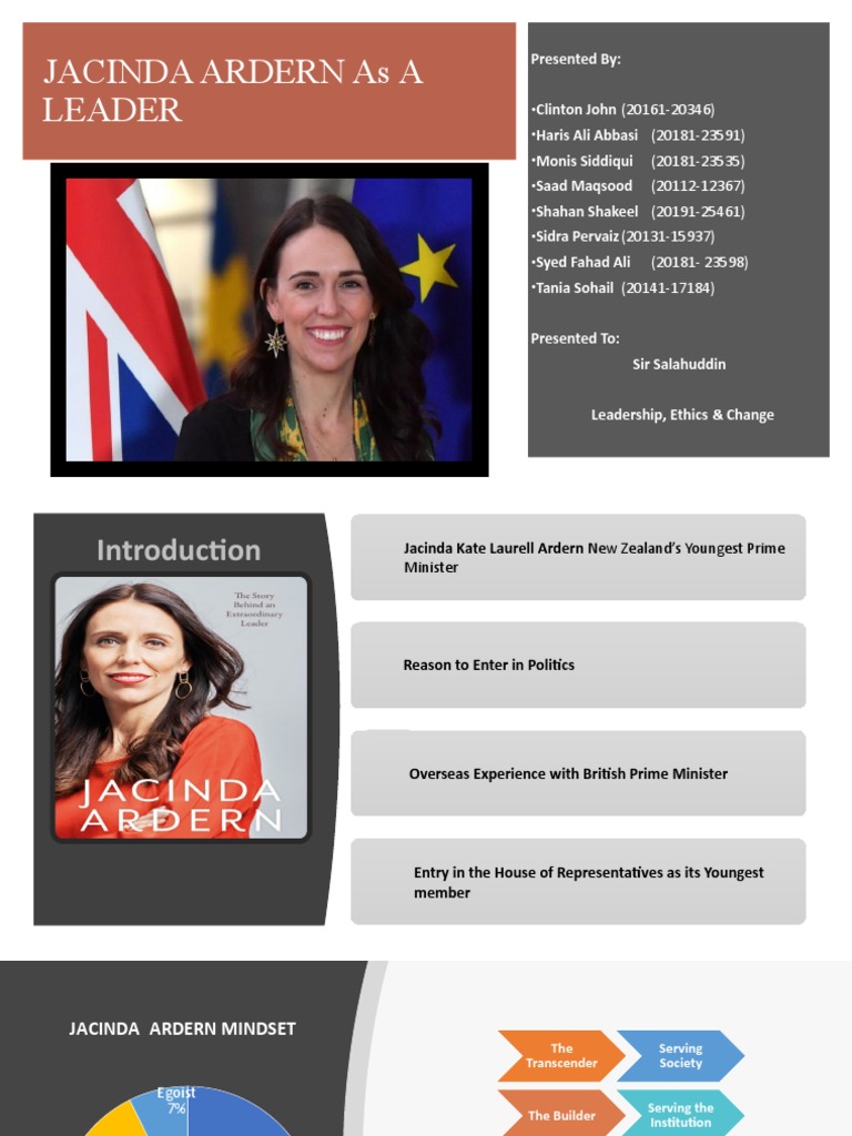 Jacinda Ardern As A Leader: Presented by | PDF | Leadership | Social Media