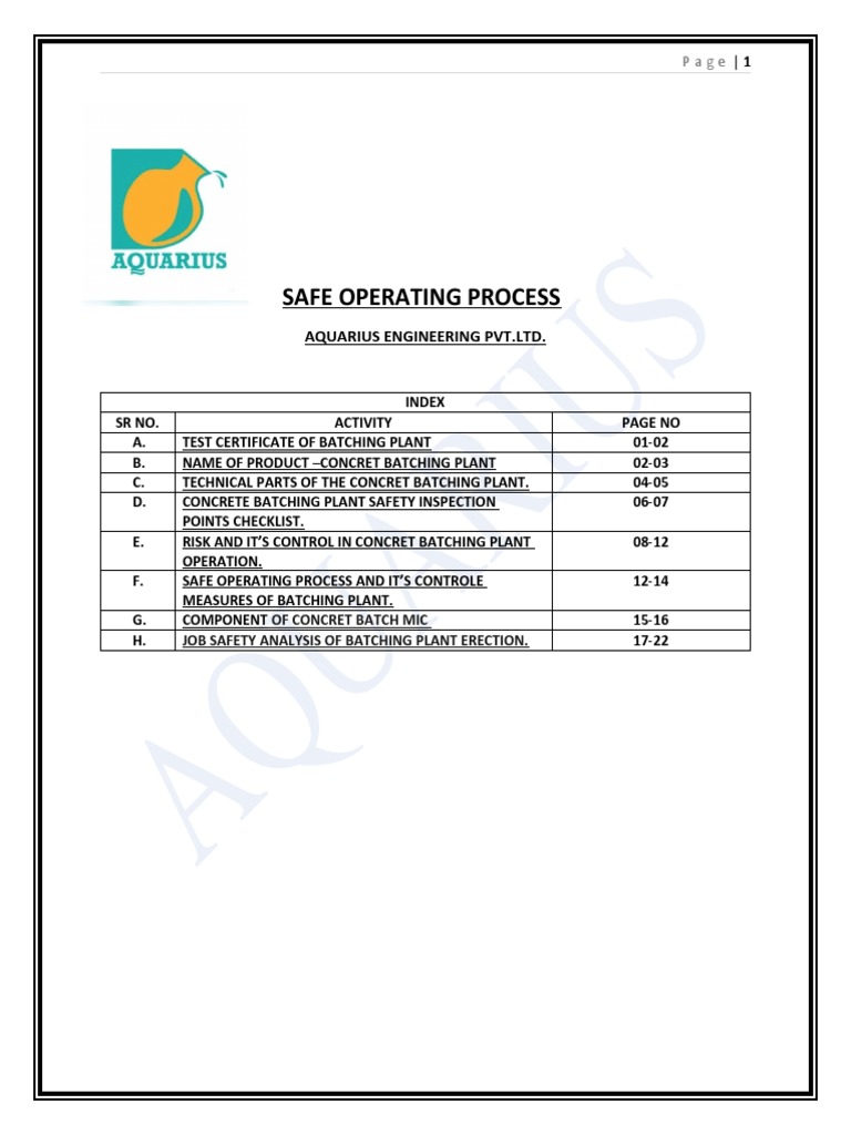 Safe Operating Process | PDF | Mechanical Engineering | Nature