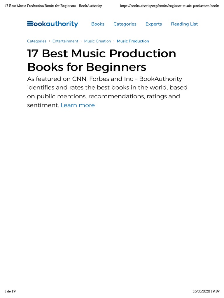 17 Best Music Production Books For Beginners - BookAuthority | PDF ...