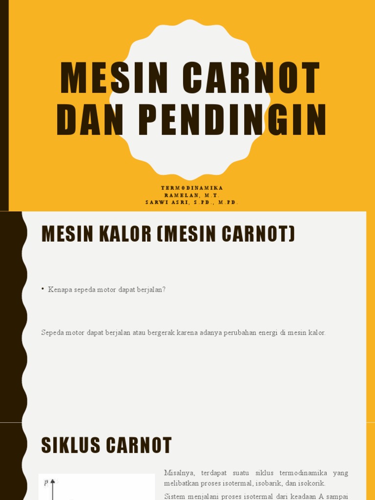 MESIN CARNOT Dan PENDINGIN | PDF