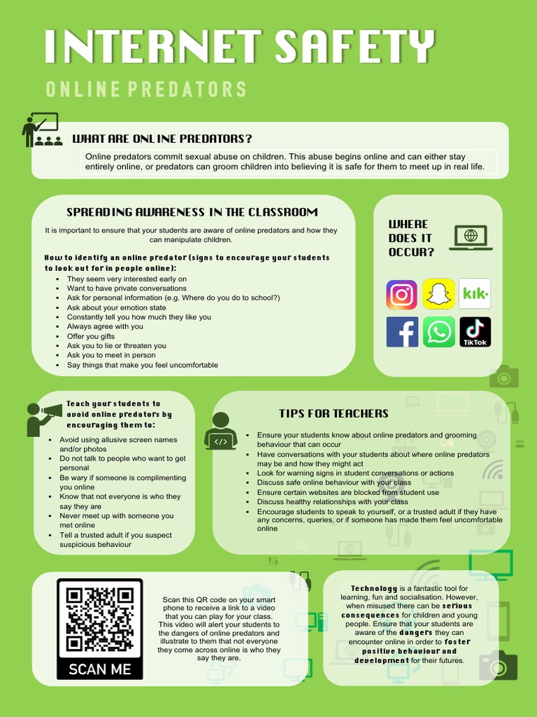 Online Predators Poster | PDF | Online And Offline | Behavior