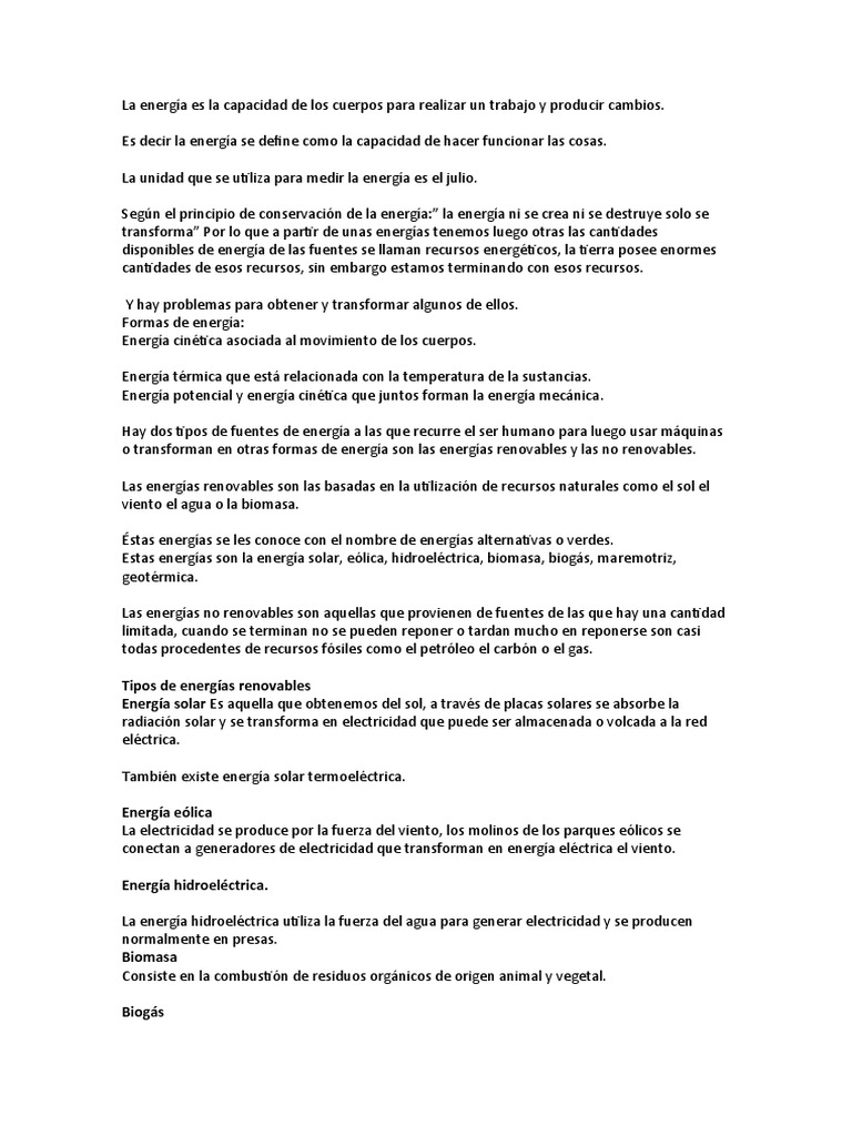 Energias | PDF | Energía renovable | La energía nuclear