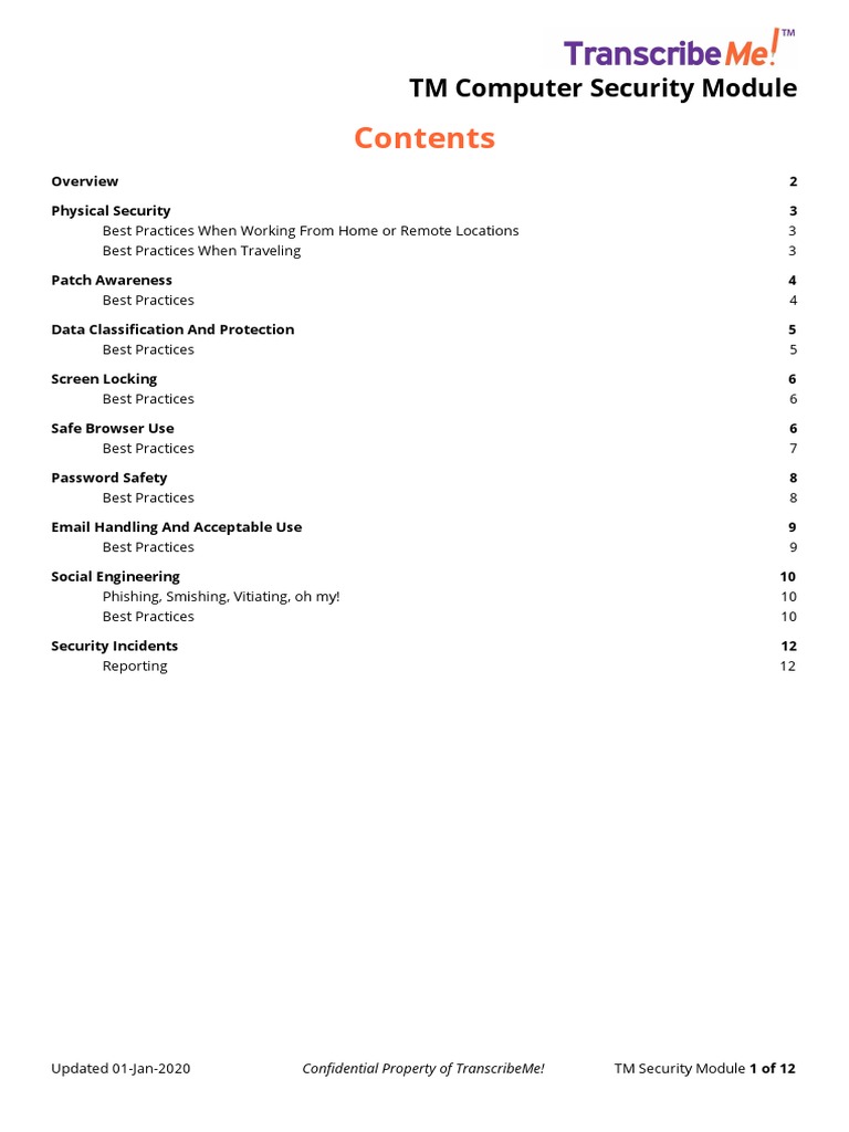 SecU - TM, Computer Security, and YOU! | PDF | Phishing | Password