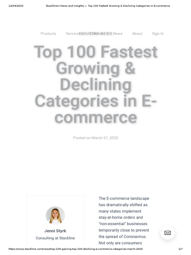 Stackline's News and Insights - Top 100 Fastest Growing & Declining ...
