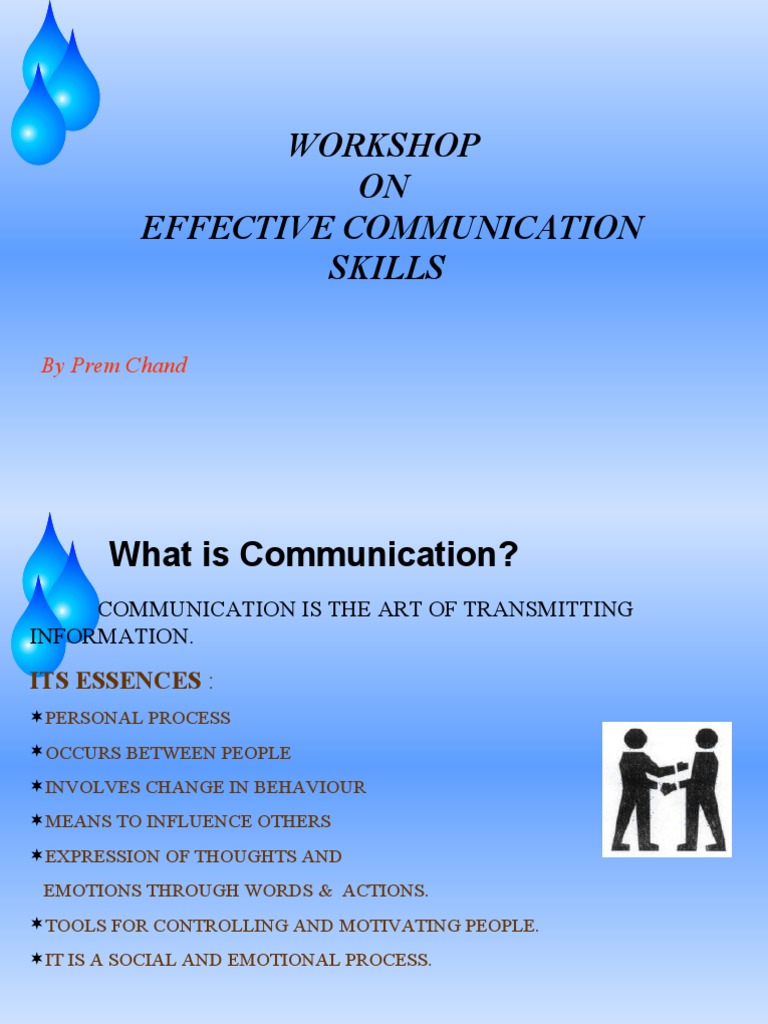 Effective Communication Skills Workshop | PDF | Body Language | Action ...