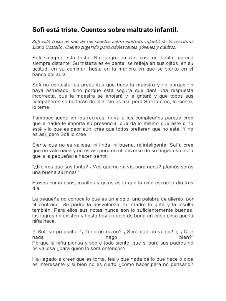 Sofi Está Triste | PDF