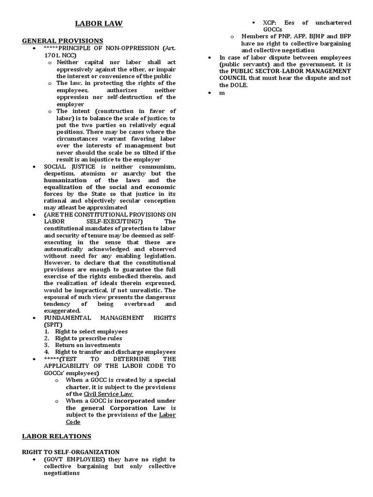 Labor Law: General Provisions | PDF | United States Labor Law | Employment