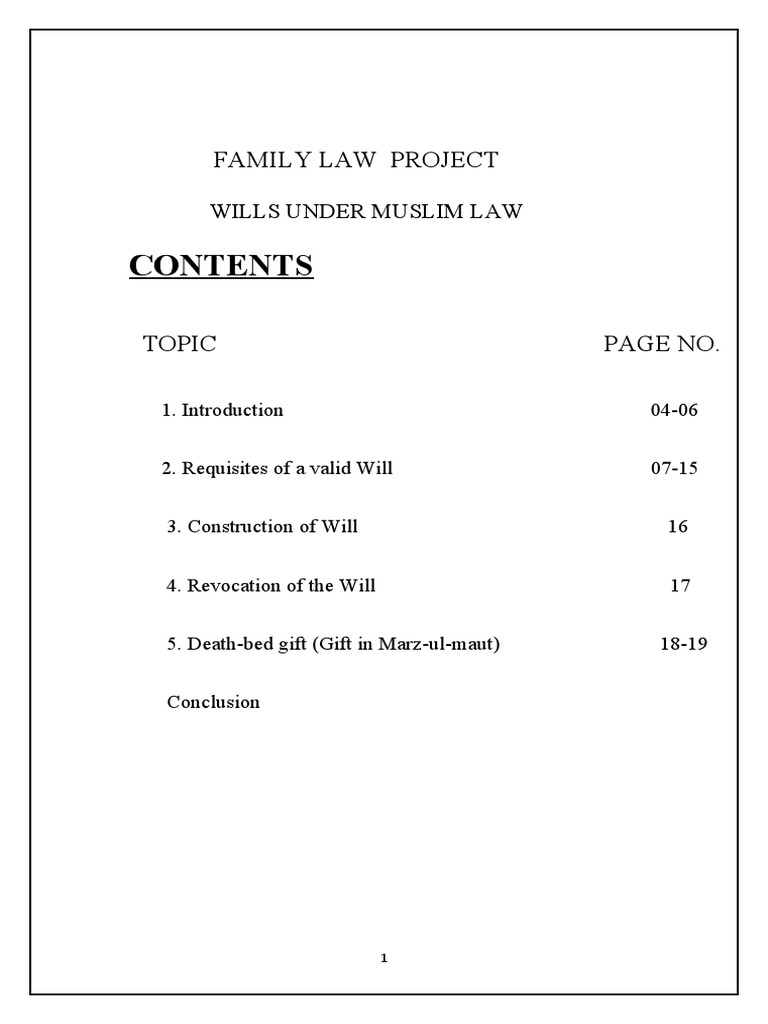 Wills Under Muslim Law | PDF | Will And Testament | Inheritance