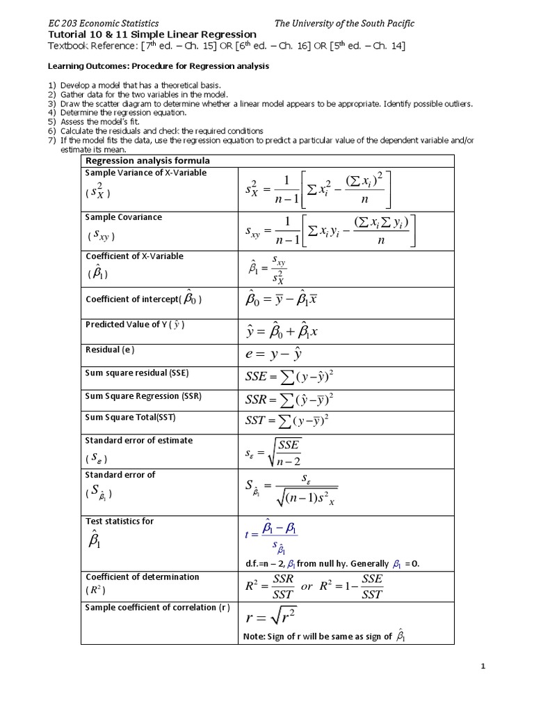 EC203 Tutorial 1011 Reg 18 | PDF | Errors And Residuals | Coefficient ...
