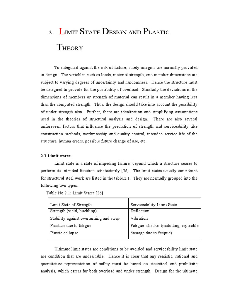 Limit States in Steel Design | PDF | Deformation (Engineering ...