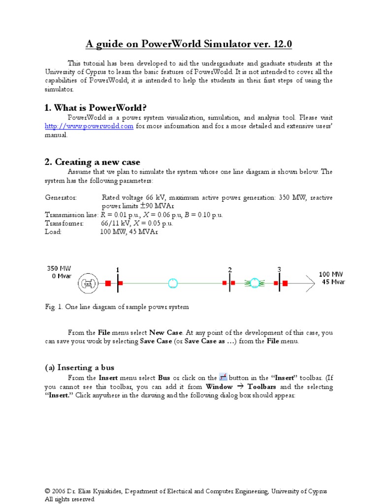 A Guide On Power World Simulator | PDF | Transformer | Electric Power ...