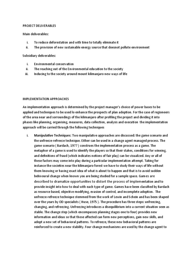 Es Are Described To Dramatize Opportunities To Distort The Process of Implem | PDF ...