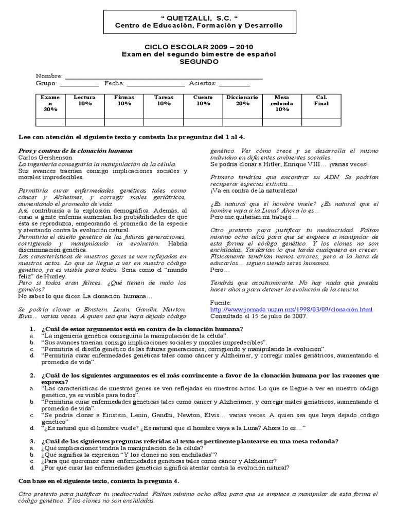 Pros y Contras de la Clonación Humana | PDF | Clonación | Evolución