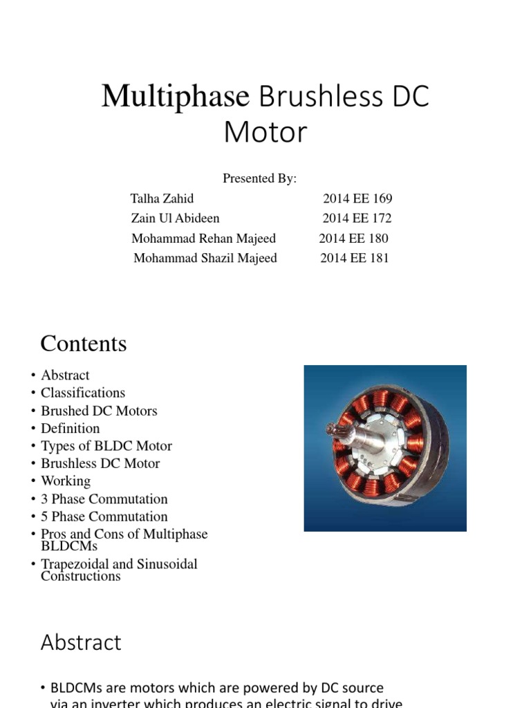 Multiphase Brushless DC Motor | PDF | Electric Motor | Power Inverter