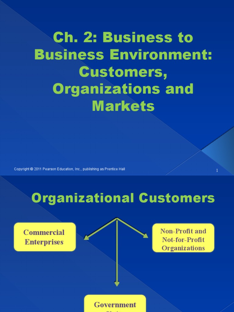 Ch. 2: Business To Business Environment: Customers, Organizations and ...