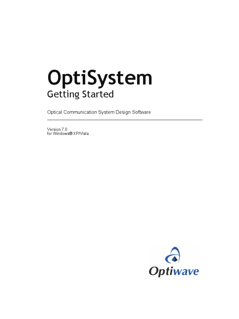 OptiSystem Getting Started PDF | PDF | Optical Fiber | Optics