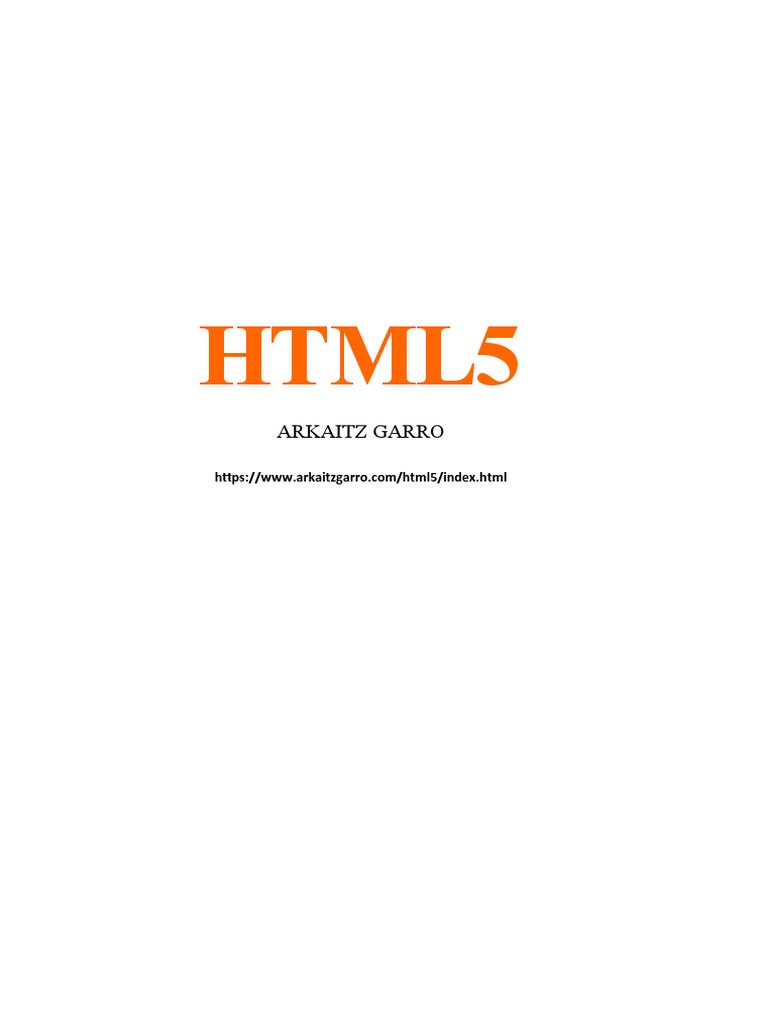 HTML 5 | PDF | HTML | Script Java