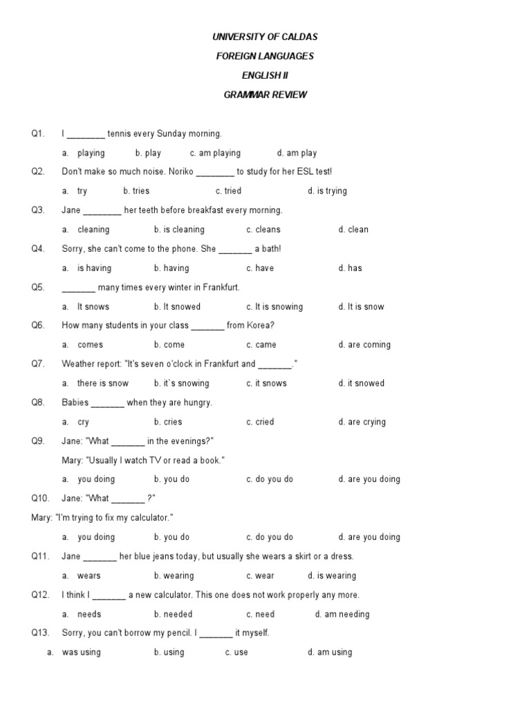 Review Test Elementary | PDF