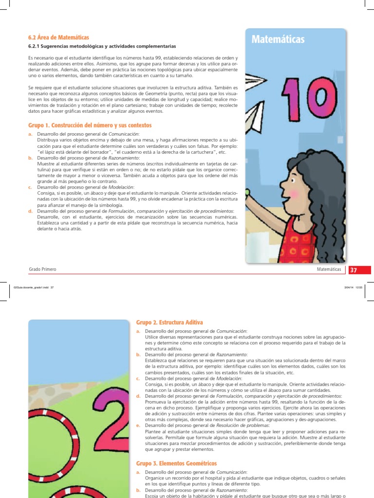 Actividades Matemáticas para Primer Grado | PDF | Sustracción | Aprendizaje