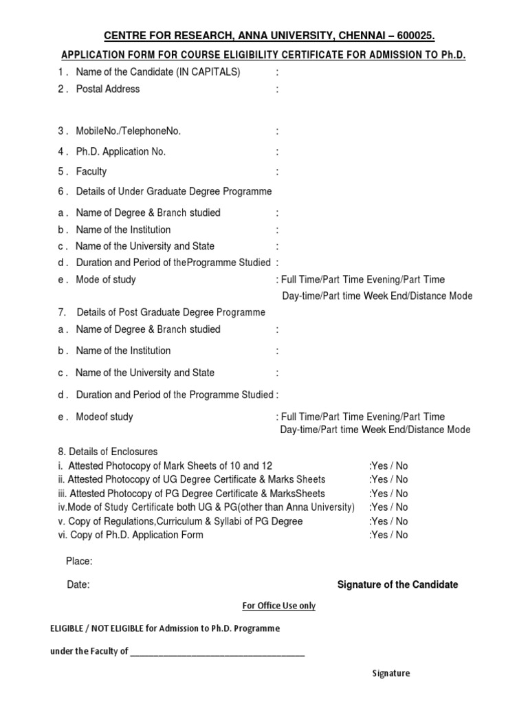 Centre For Research, Anna University, Chennai - 600025 | PDF ...