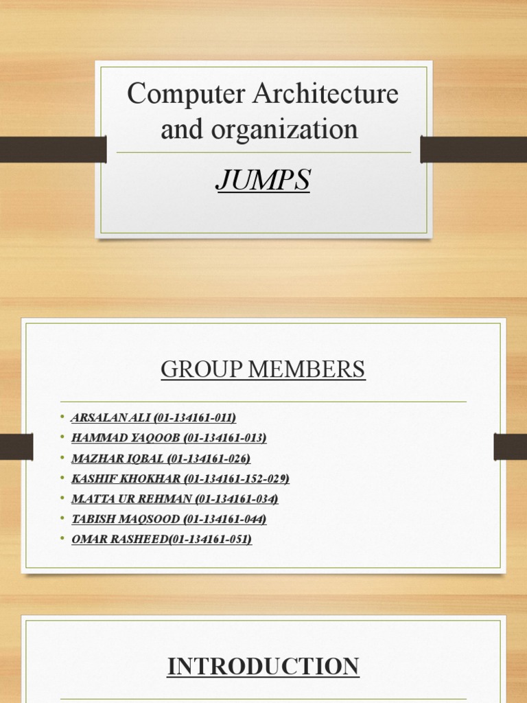 Computer Architecture and Organization: Jumps | PDF