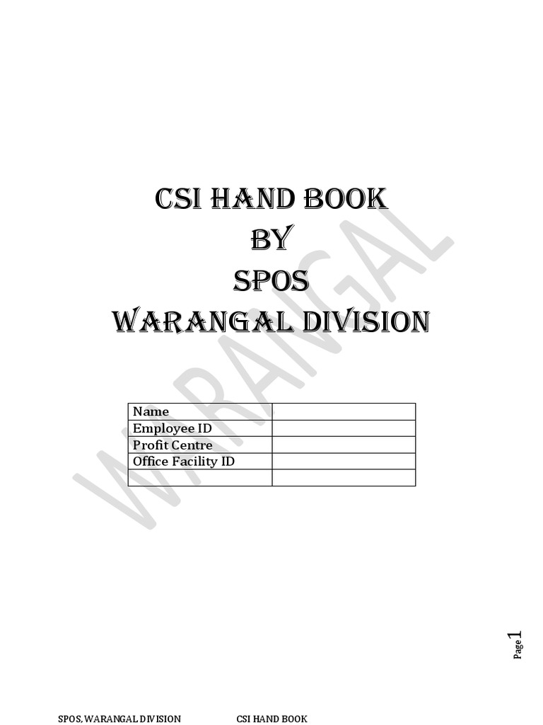 CSI Manual PDF | PDF | Registered Mail | Receipt