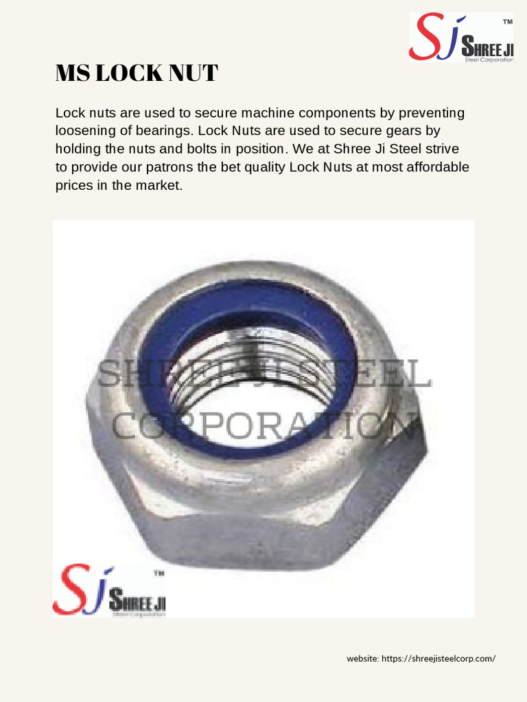 MS LOCK Nut | PDF | Nut (Hardware) | Mechanical Engineering