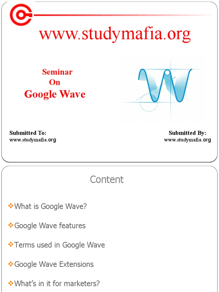 Cse Google Wave PPTT | PDF | Computing | Software