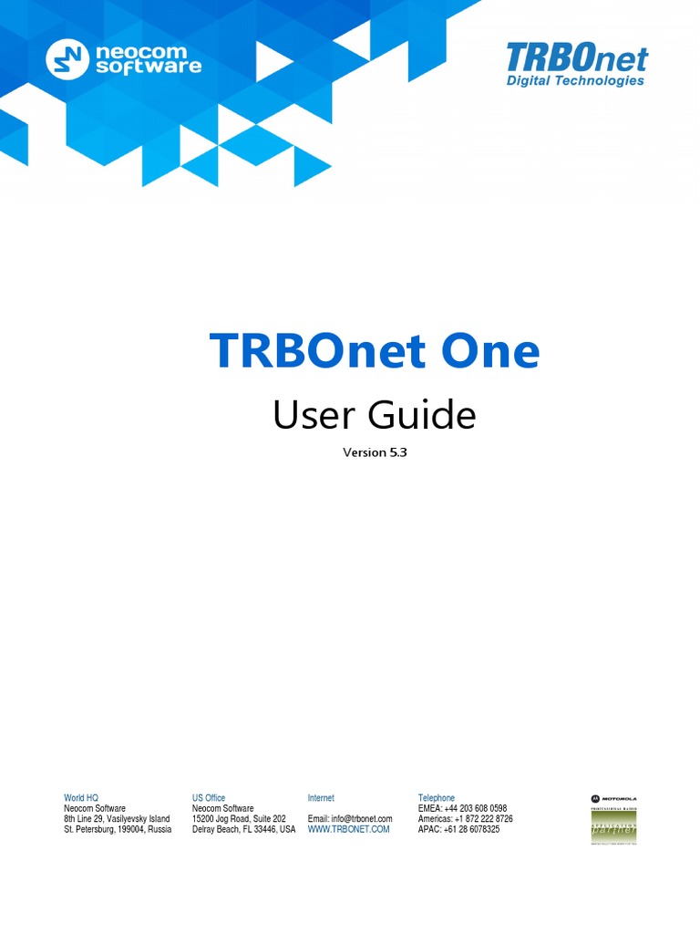 Trbonet One: User Guide | PDF | Command Line Interface | Programmable Logic Controller