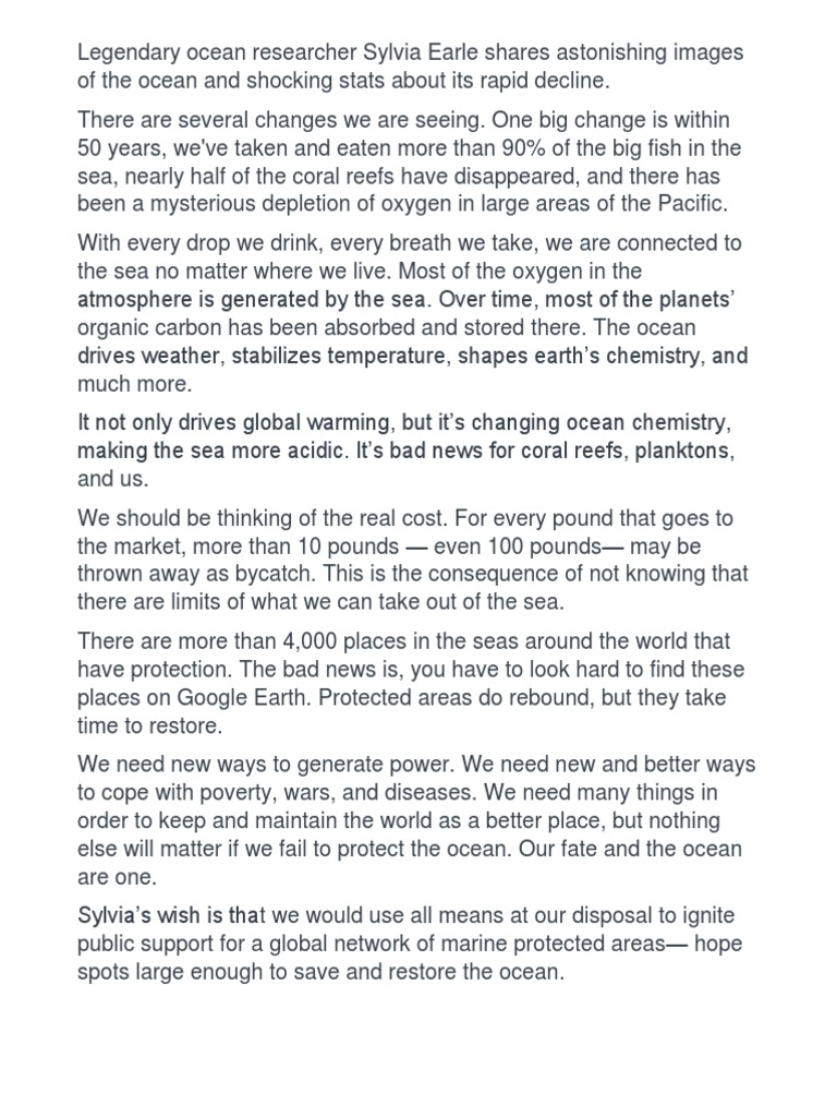 My Wish Protect Our Oceans PDF | PDF