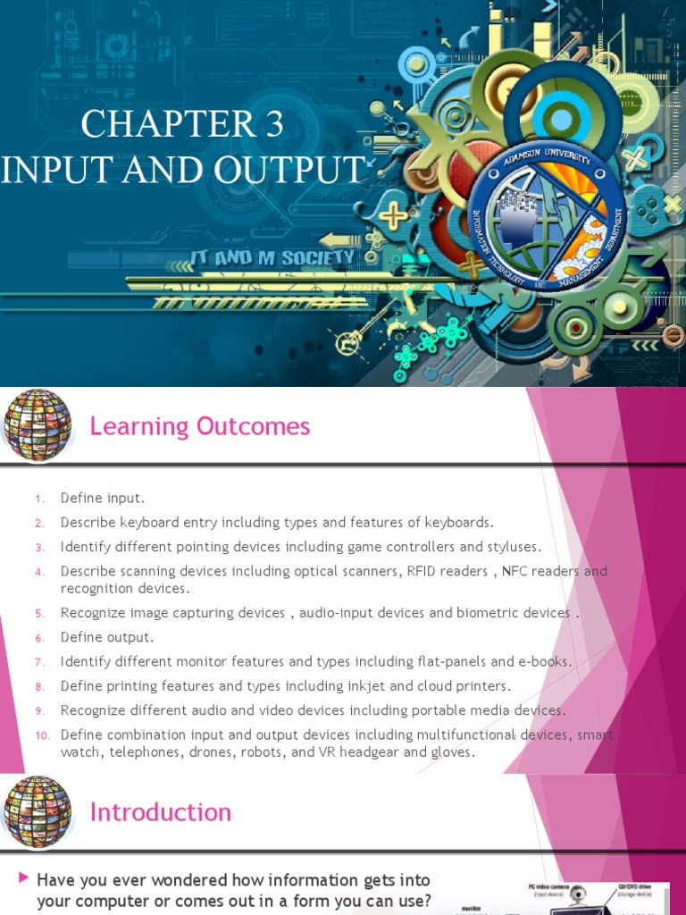 Chapter 3 - Input and Output | Download Free PDF | Printer (Computing) | Computer Monitor
