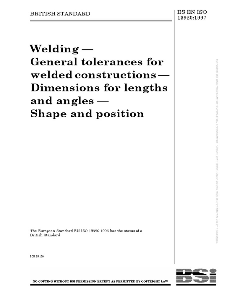 Dimensions Tolerenaces On Weld and Positions | PDF | Engineering ...