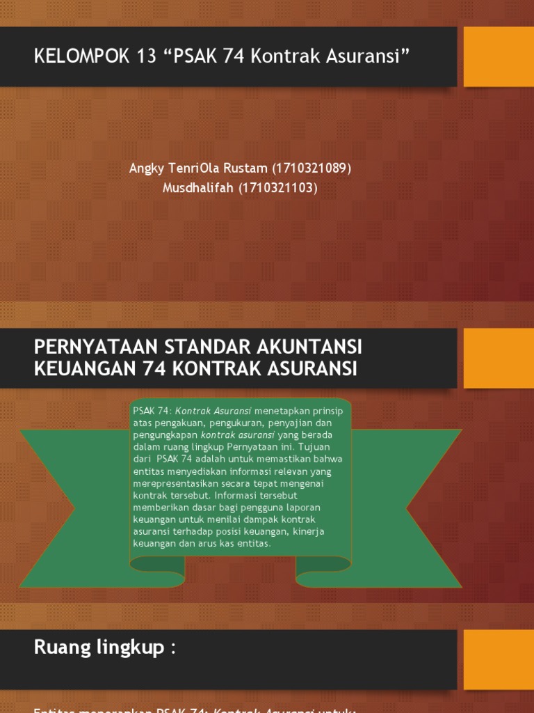 Kelompok 13 PSAK 74 | PDF