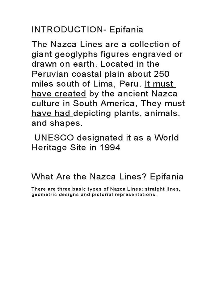 There Are Three Basic Types of Nazca Lines: Straight Lines, Geometric ...