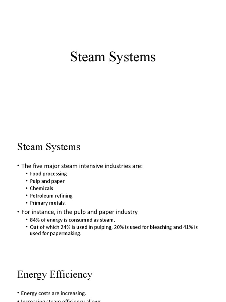 Steam Systems Overview | PDF | Boiler | Steam