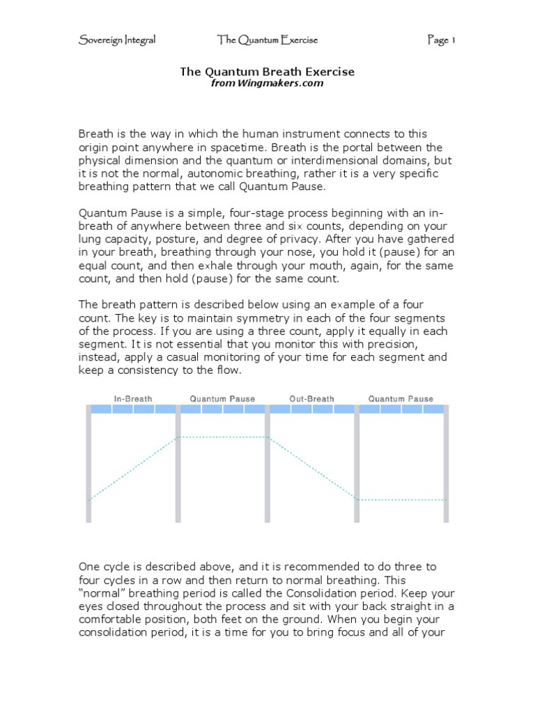 Guidance on Practicing the Quantum Breath Exercise to Achieve Self ...