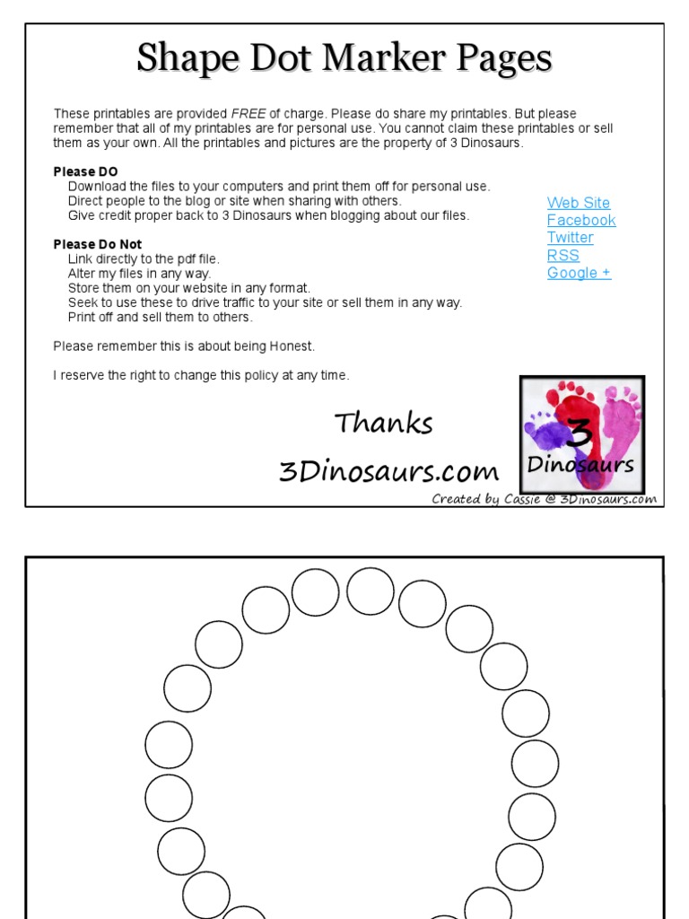 Shape Dot Marker Pages | PDF