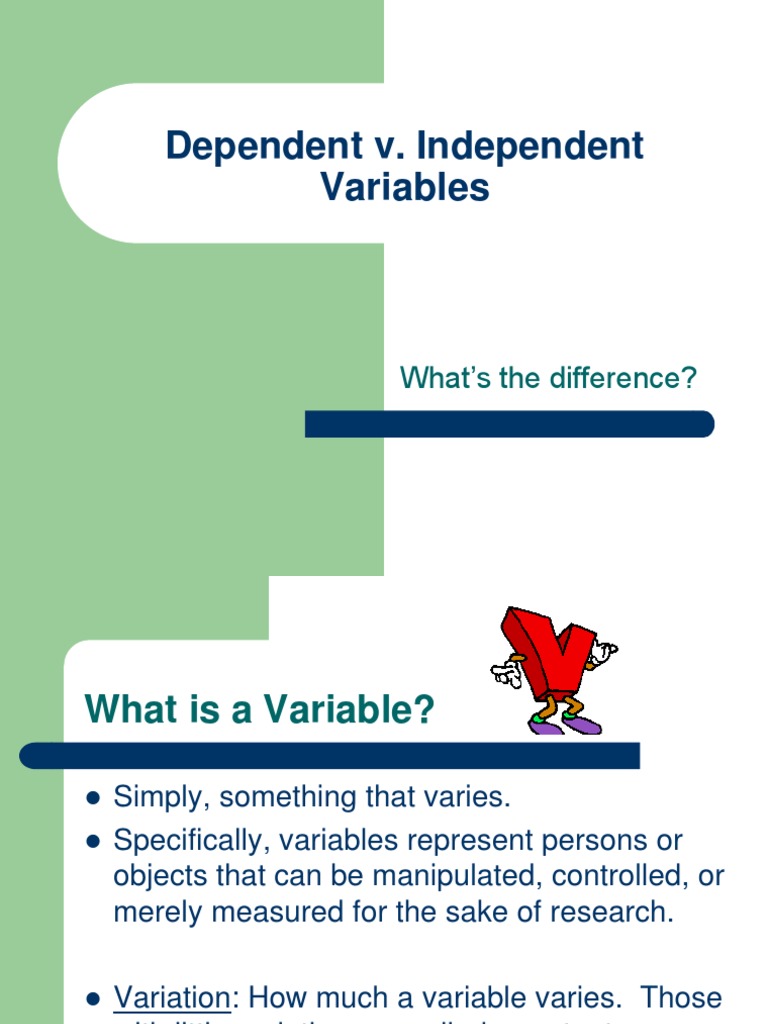 Dependent v. Independent Variables: What's The Difference? | PDF ...