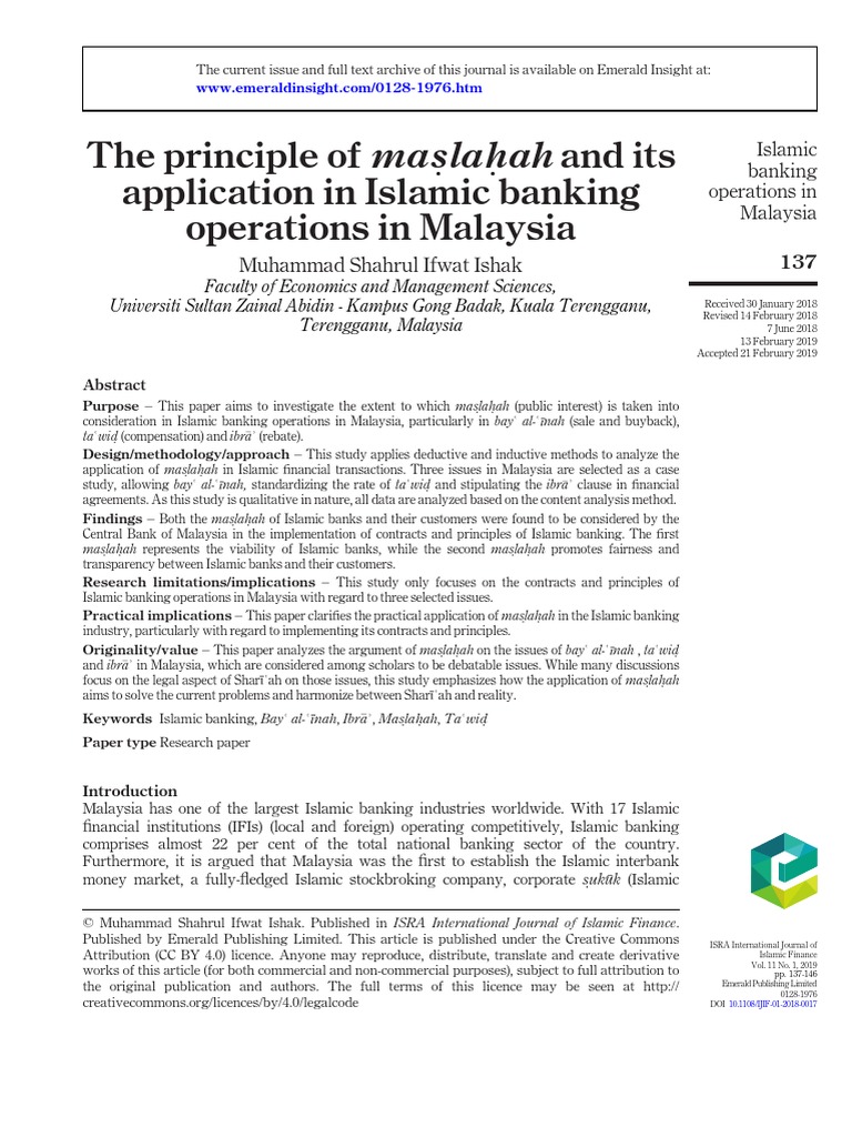 Principle of Maslahah | PDF | Islamic Banking And Finance | Sharia