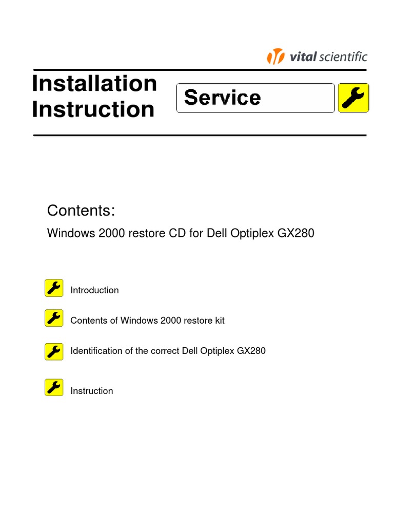 XL Windows 2000 Restore Instruction Dell GX280 | PDF | Booting ...
