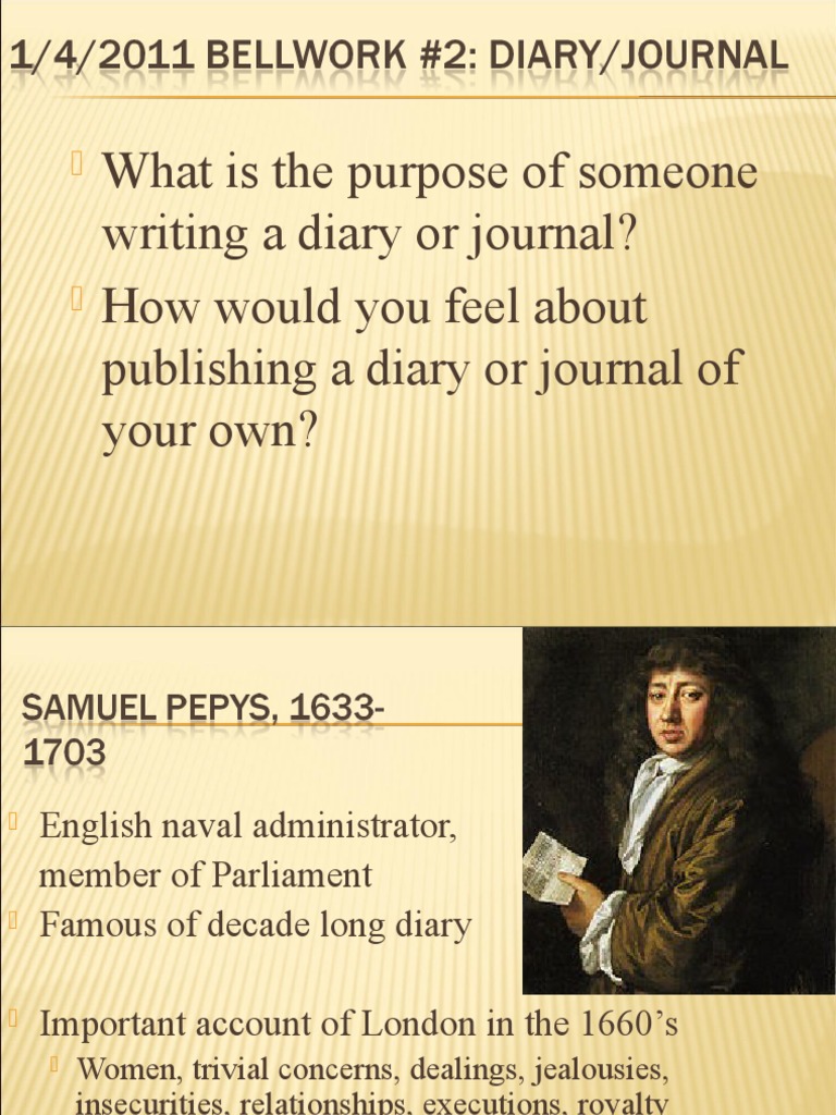 Importance of Pepys' Diary in History | PDF