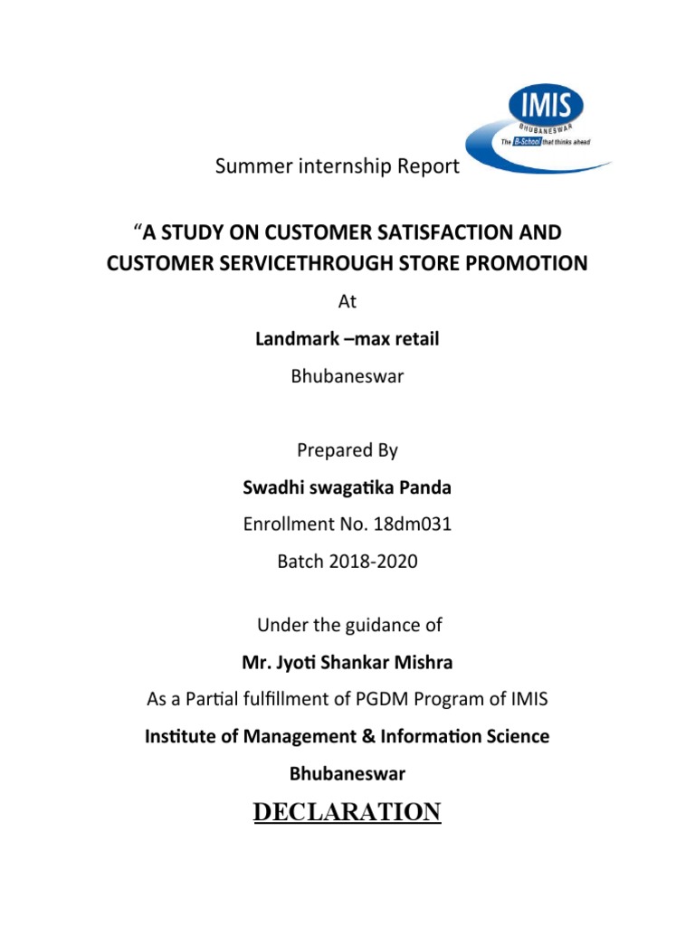 Customer Satisfaction Study at Max Retail | PDF | Retail | Survey ...