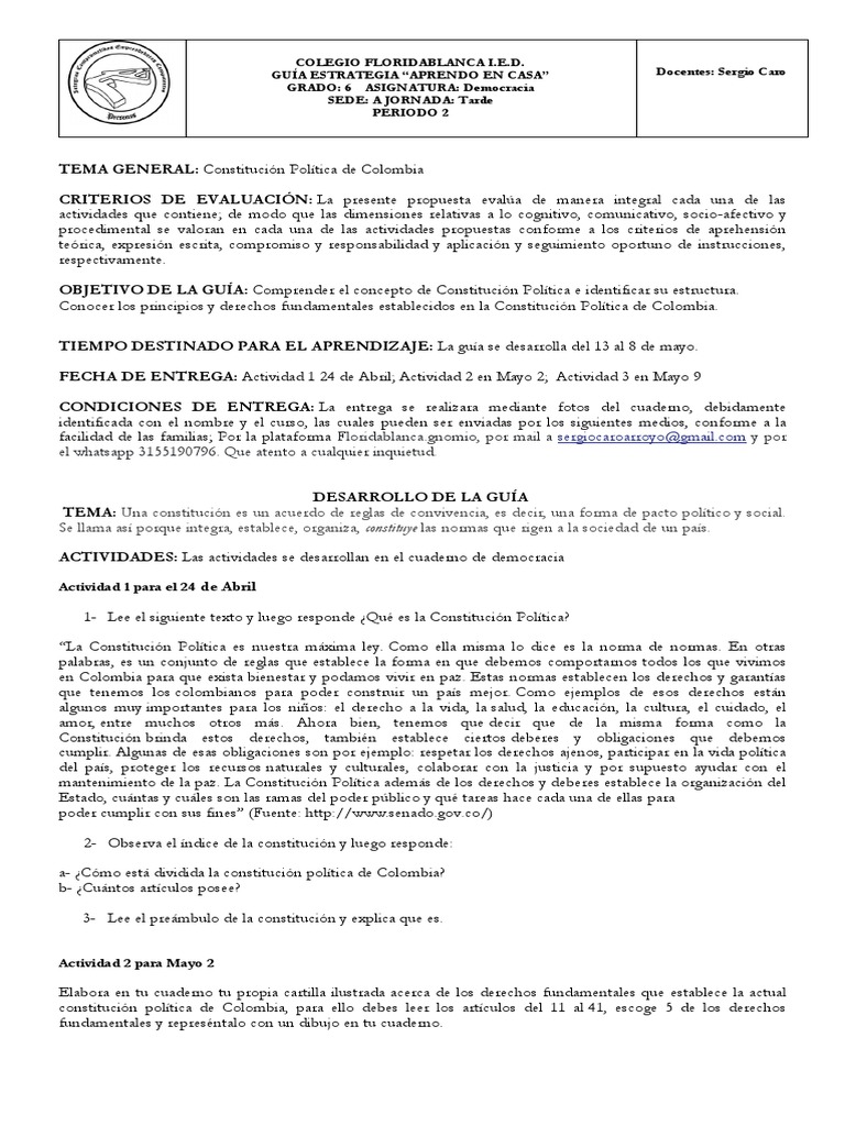 Democracia 6 Constitucion Pdf Constitución Democracia