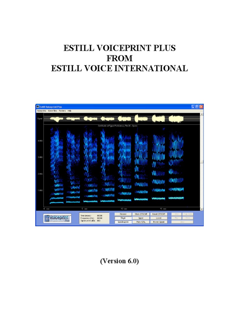 Voiceprint Manual | PDF | Computer File | Microphone